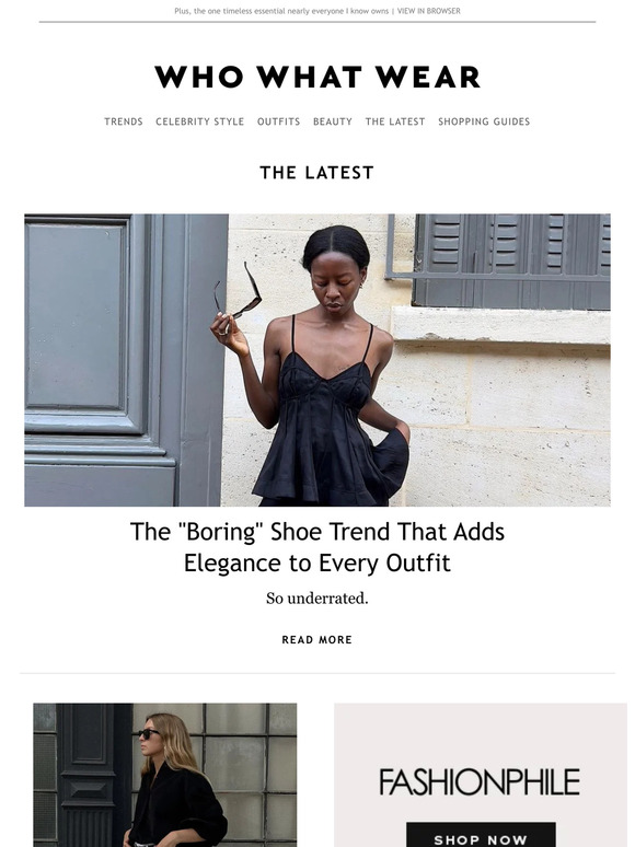 Who What Wear: The "boring" shoe trend that adds elegance to every ...