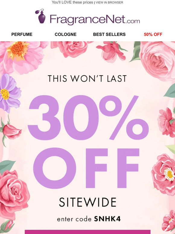 FragranceNet.com: Your fragrance favorites are now 30% off! | Milled