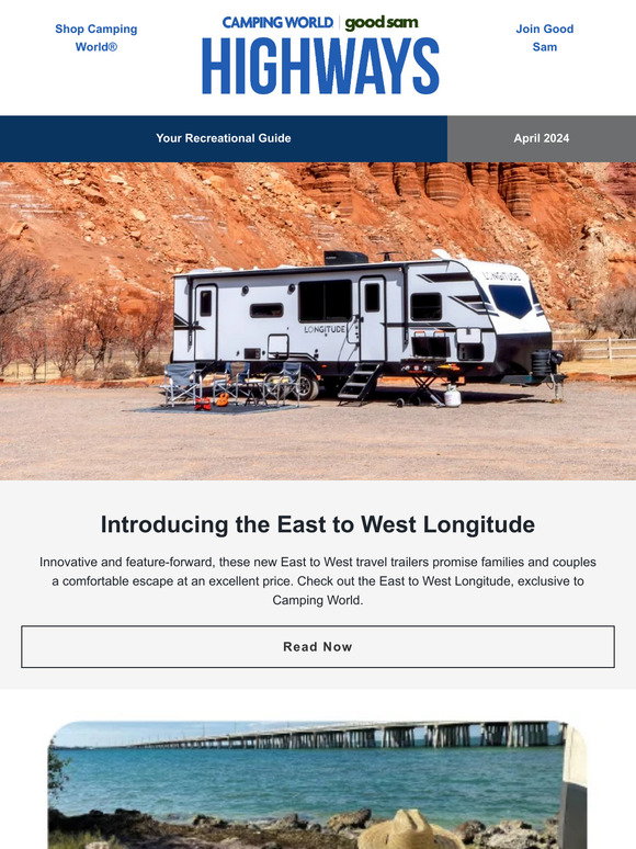 Camping World: April 2024 | Introducing the East to West Longitude | Milled