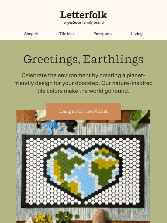 Letterfolk: Welcome Earth Day with a new welcome mat! | Milled