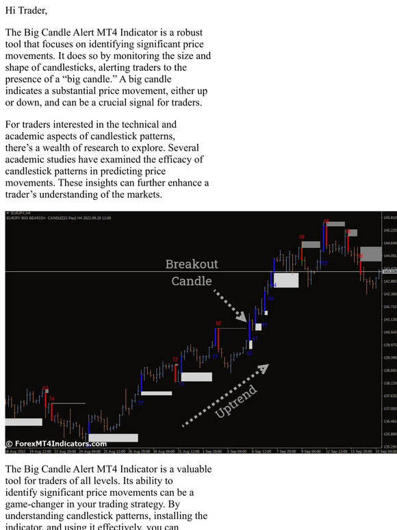 Forex MT4 Indicators: [Download] Big Candle Alert MT4 Indicator | Milled
