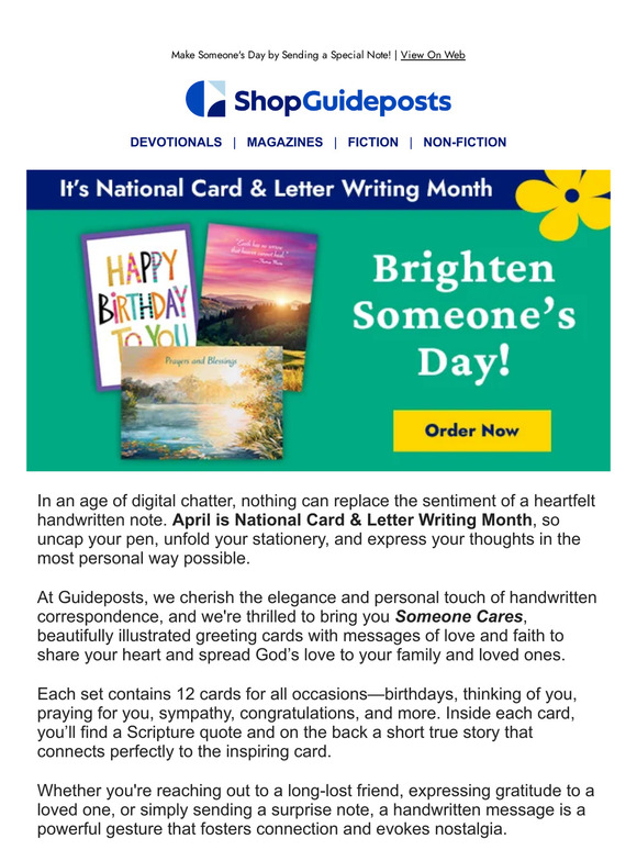 Guideposts: Don't Miss National Card & Letter Writing Month! | Milled