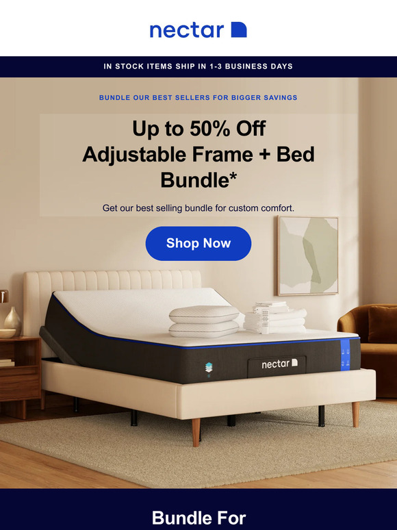 Nectar Sleep: Pair a 🛏️ with an Adjustable Frame. Savings inside ...