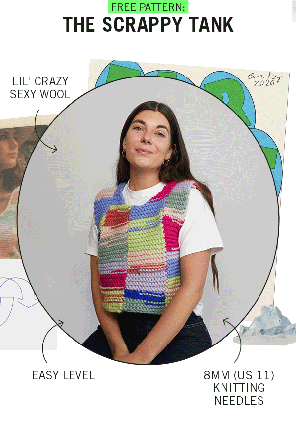 Wool and the Gang: New Free Pattern: The Scrappy Tank | Milled