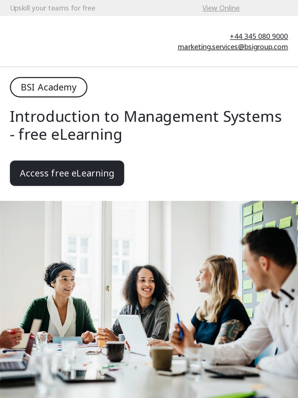 BSI: Free eLearning - Introduction to management systems now available ...