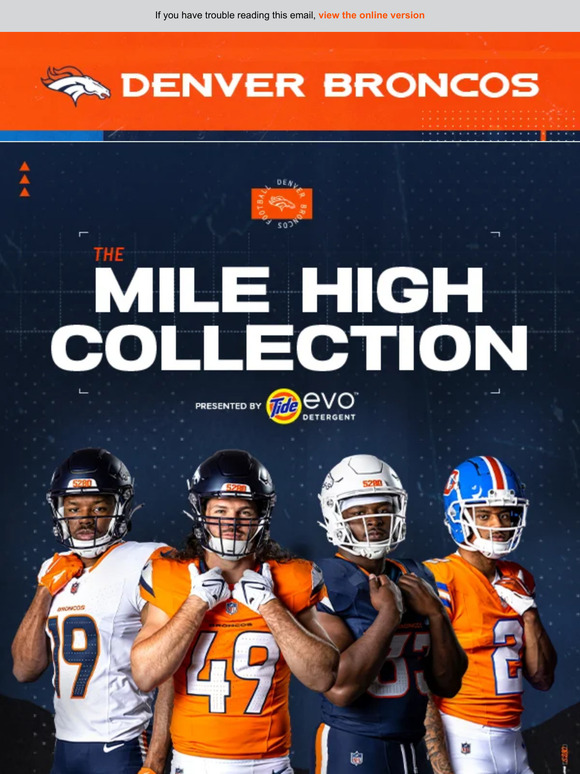 Denver Broncos: The Mile High Collection: New Uniforms Revealed | Milled