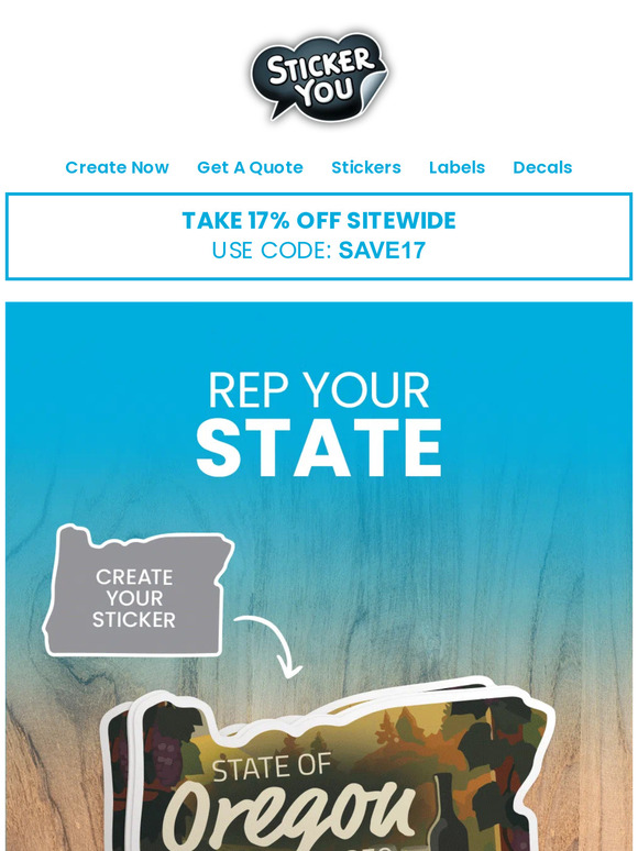 StickerYou: Rep Your State > | Milled