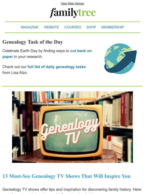 Family Tree Magazine: 13 Must-See Genealogy TV Shows That Will Inspire ...