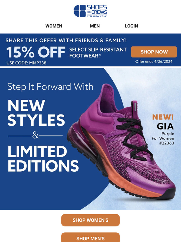 Shoes for Crews: Exclusive 15% Discount to Enjoy & Share + Explore New ...