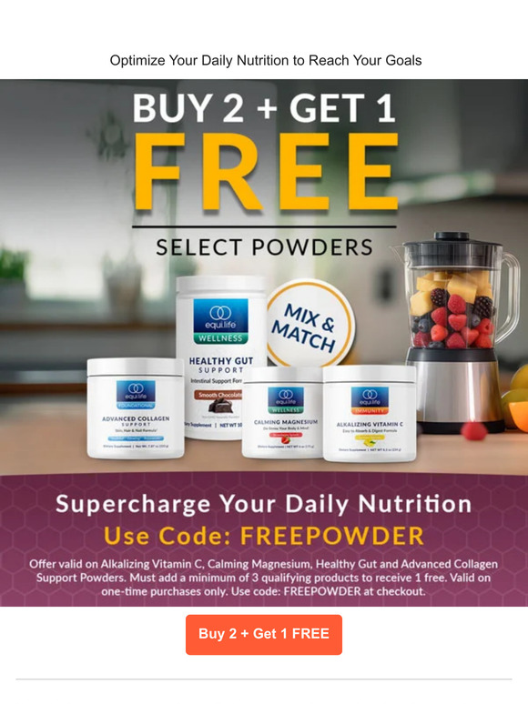 Equilibrium Nutrition: Choose Your FREE Wellness Powder Now 💝 | Milled