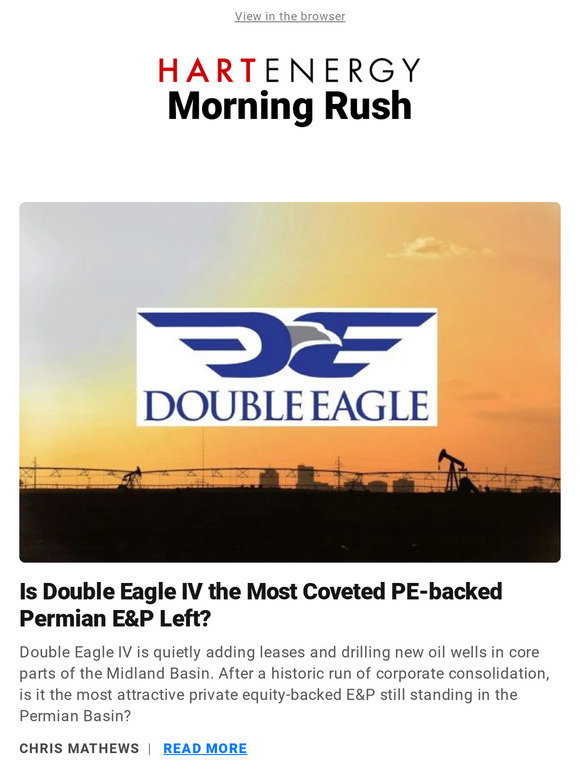Hart Energy: Morning Rush: Double Eagle the Most Coveted Permian E&P ...
