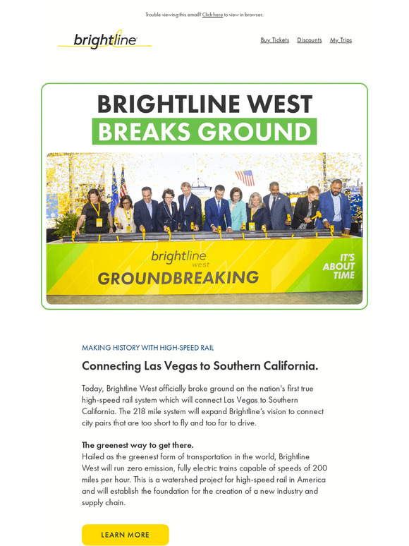 Brightline: Brightline West groundbreaking event recap. | Milled