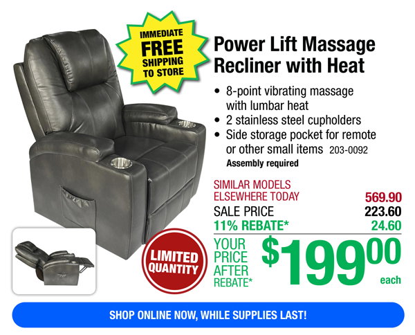 Menards: Ricardo Power Lift Recliner ONLY $99.99 After Rebate*! | Milled