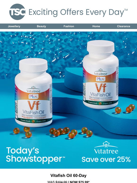 The Shopping Channel: Today’s Showstopper™ - Vitatree Vitafish Oil 60 ...