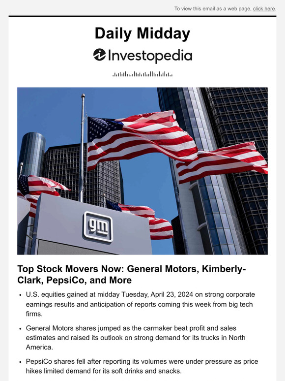 Investopedia: Top Stock Movers Now: General Motors, Kimberly-Clark ...