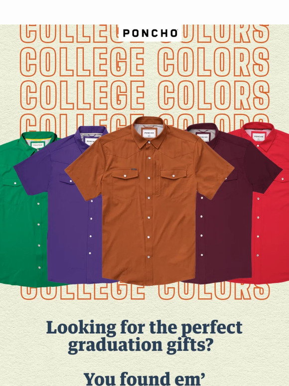 Poncho: Shop College Colors (The Perfect Graduation Gift) | Milled
