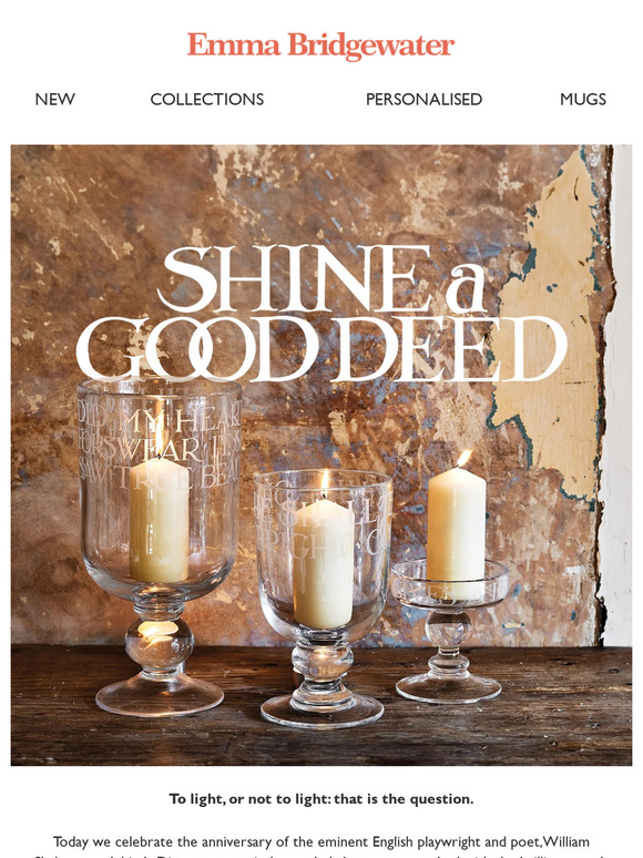 Emma Bridgewater: 🕯️ Shine a Good Deed 🕯️ | Milled