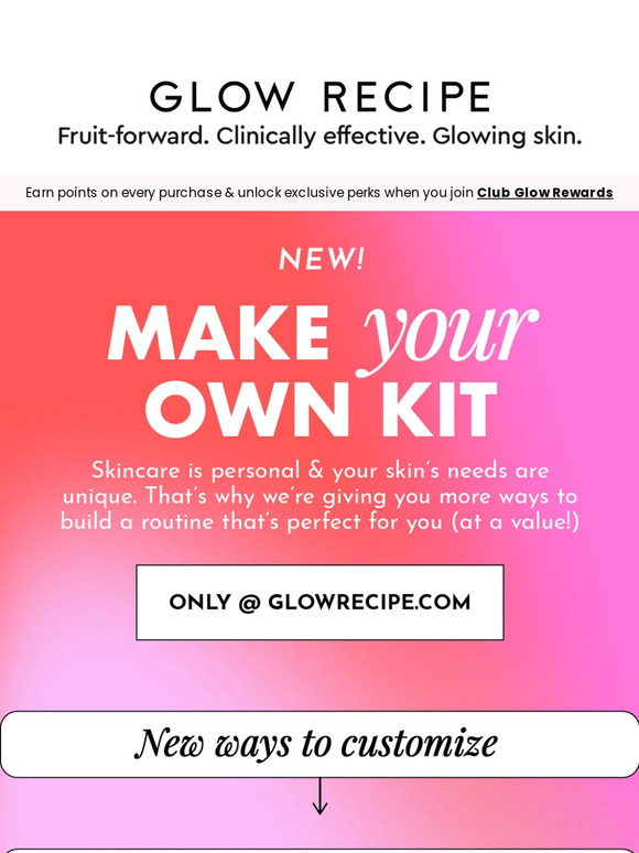 Glow Recipe: NEW: Make Your Own (value) Kits | Milled