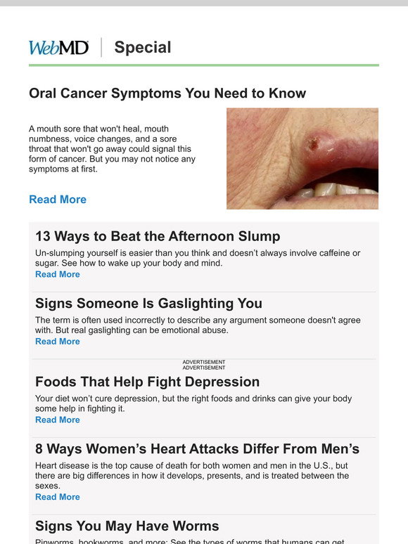 WebMD: Oral Cancer Symptoms You Need to Know | Milled
