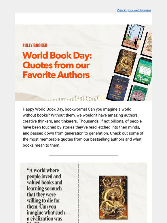 Fully Booked: World Book Day: Quotes from our Favorite Authors | Milled