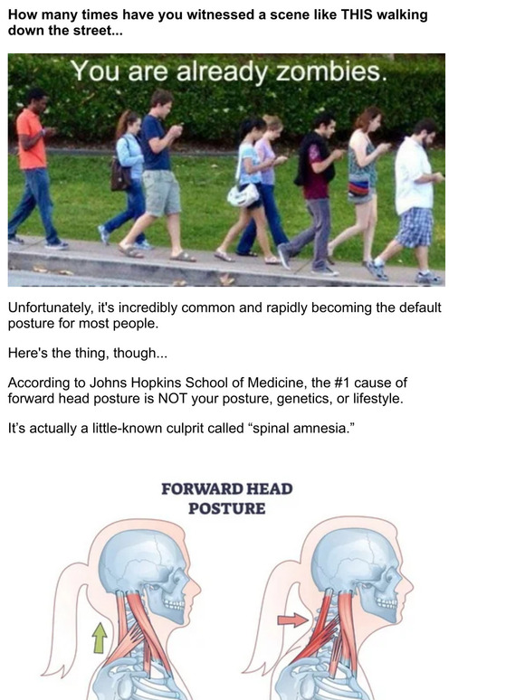 FitStep: How to fix ugly phone-zombie "text neck" posture ... | Milled