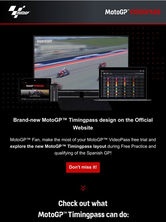 Moto GP: Check out the NEW LOOK MotoGP™ Timingpass! | Milled