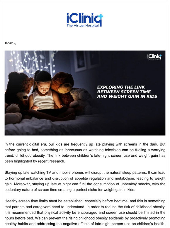 iCliniq: How Screen Time Fuels Childhood Obesity | Milled