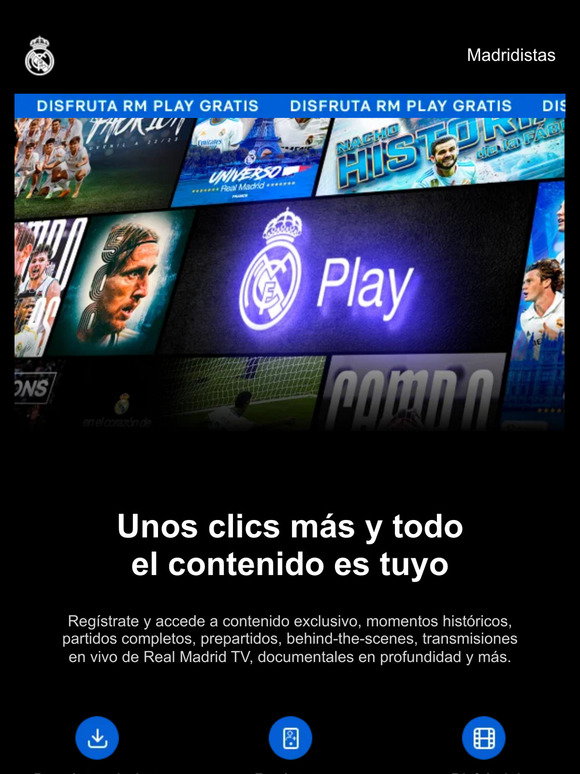 Real Madrid: Descubre RM PLAY ahora | Milled