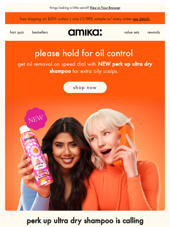 Amika: introducing perk up ULTRA | Milled