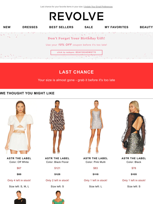 REVOLVE Email Newsletters: Shop Sales, Discounts, and Coupon Codes
