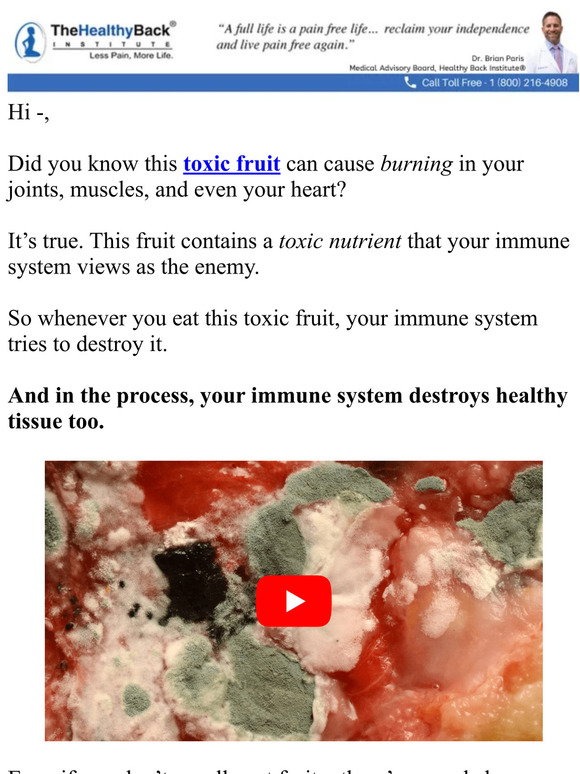 Healthy Back Institute: Causes burning in your joints, muscles, & heart ...