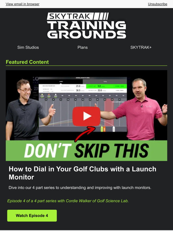 SkyTrak Golf: ST Training Grounds: How to Get Better with Launch ...
