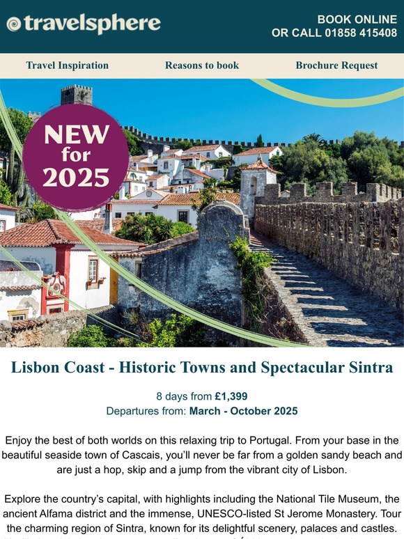 Travelsphere: NEW for 2025! Lisbon Coast - Historic Towns and ...
