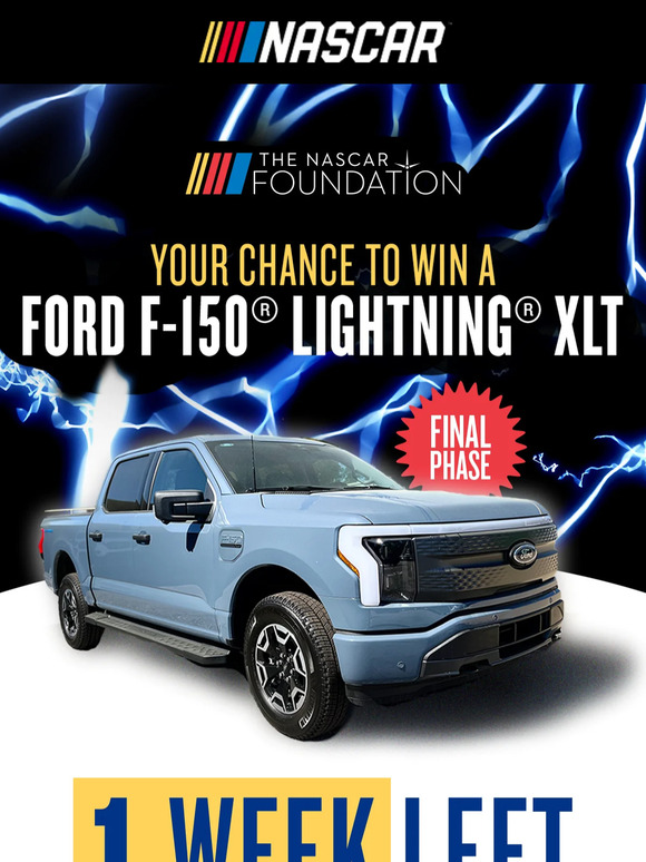 NASCAR: Final week! Enter to win Ford F-150 Lightning XLT! | Milled