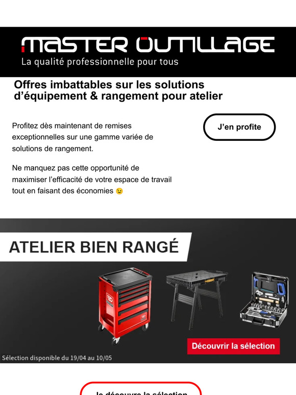 Master Outillage: Une remise sur votre future servante ? 👌 | Milled