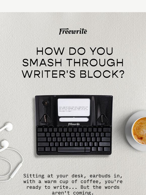 Freewrite: What To Do When The Words Won't Come? 😰 | Milled