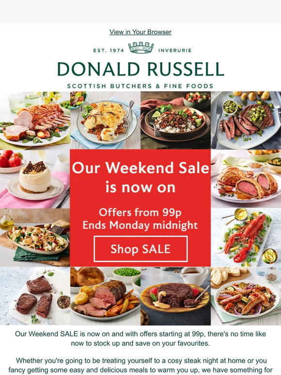 Donald Russell: 💥 Our Weekend SALE is now on 💥 | Milled