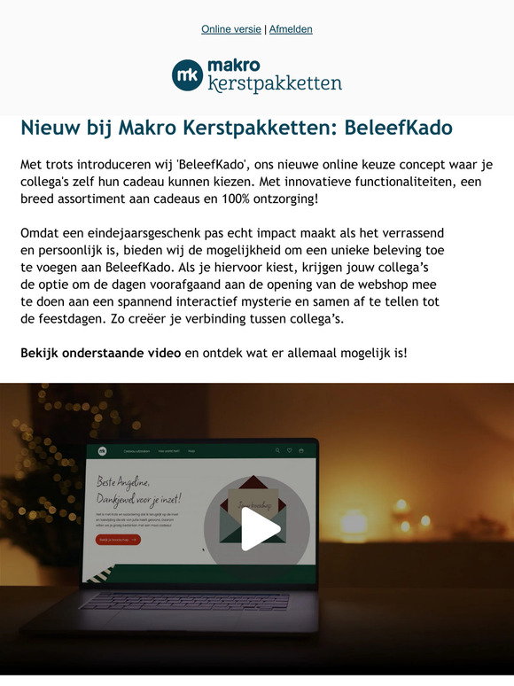 Makrokerstpakketten: Nieuw: BeleefKado 🎁 | Milled