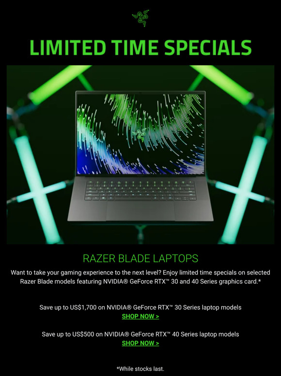Razer: Shop Our Limited Time Specials | Milled