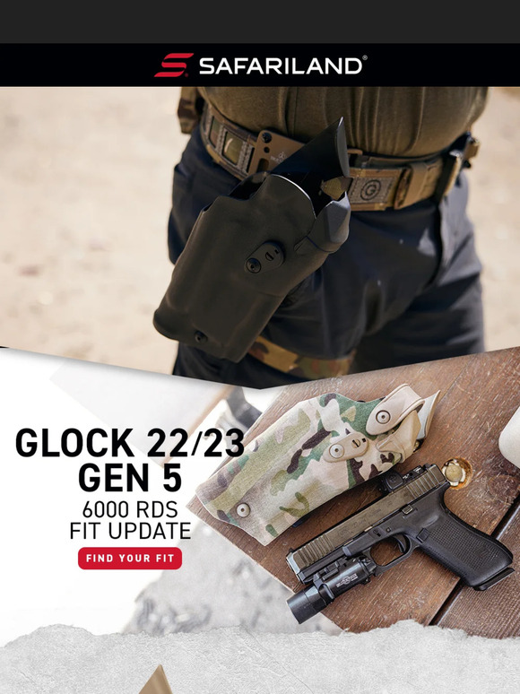 Safariland: 6000 RDS Series Now Fits Glock 22 & 23 Gen 5's | Milled