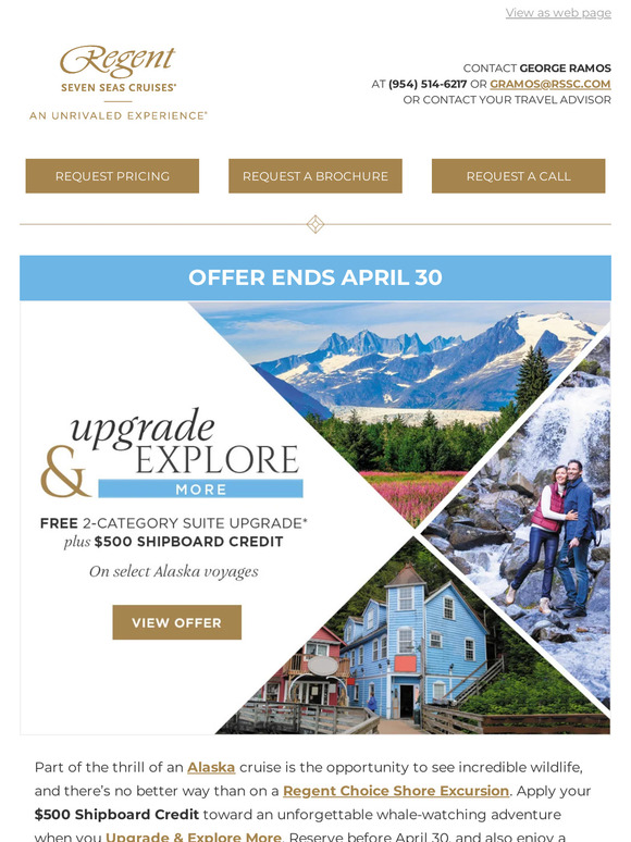 Regent Seven Sea Cruises: Alaska Awaits – Final Call for FREE Suite ...