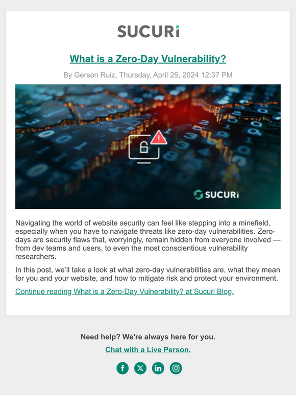 Sucuri: What is a Zero-Day Vulnerability? | Milled Sucuri: What is a Zero-Day Vulnerability? | Milled