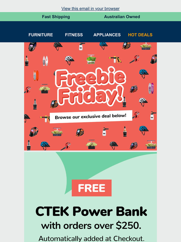 MyTopia: 🎁 Freebie Friday 🎁 Free Power Bank With Purchases Over $500 ...