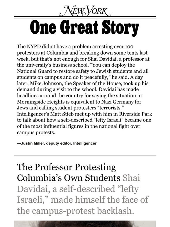 The Cut: ‘The Professor Protesting Columbia’s Own Students,’ by Matt ...