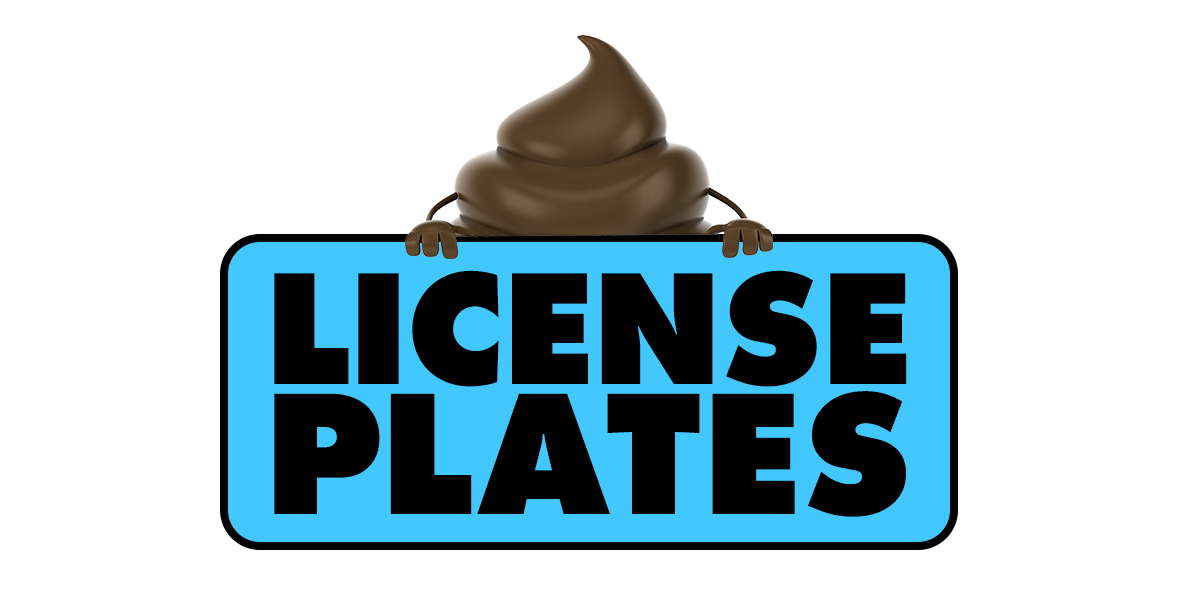 DUDE Products: Poop-themed license plates 💩🚗 | Milled