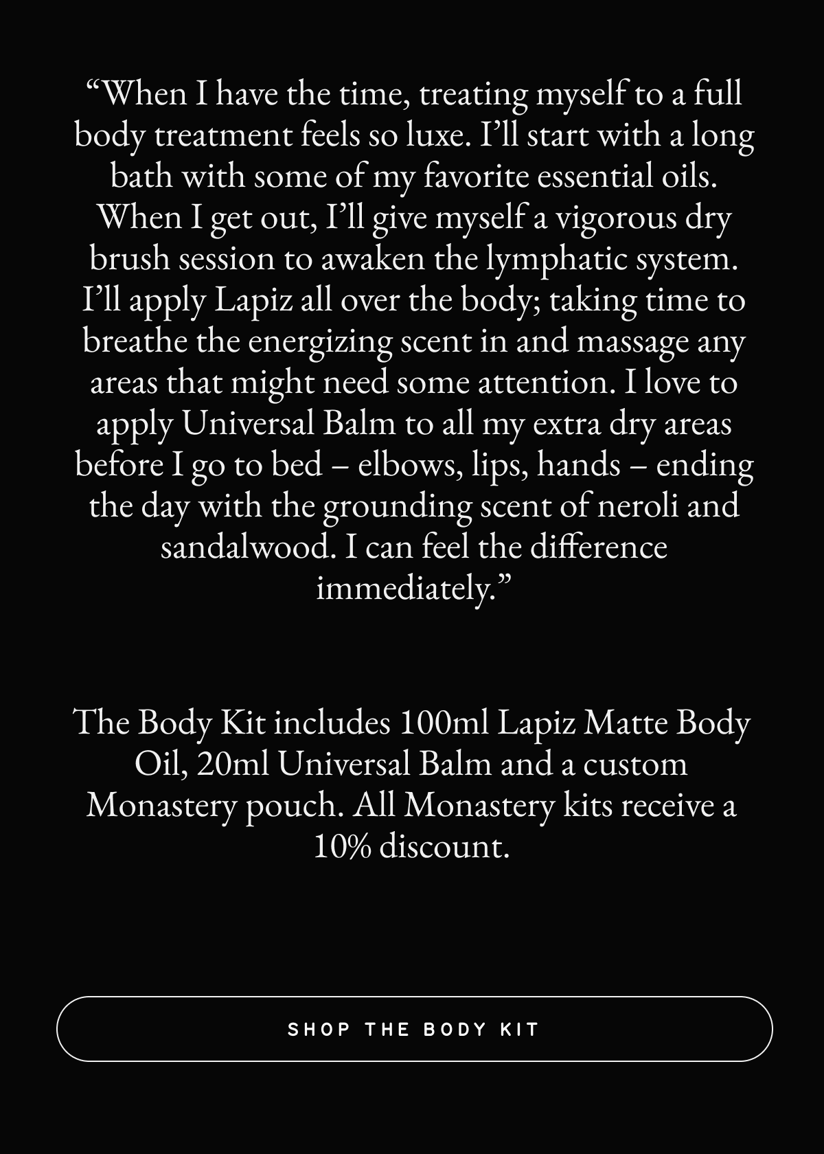 Monastery Made: Introducing the Body Kit | Milled