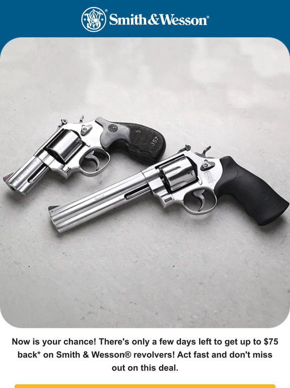 Smith & Wesson: Ending soon! Up to $75 Off Revolver! | Milled