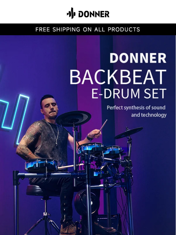 Donner Music: New Launch | Donner Backbeat Electronic Drum Set! | Milled