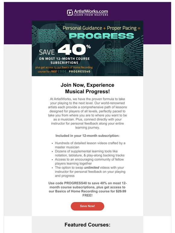 ArtistWorks: Personal Guidance + Proper Pacing = PROGRESS! 🎶💪 | Milled