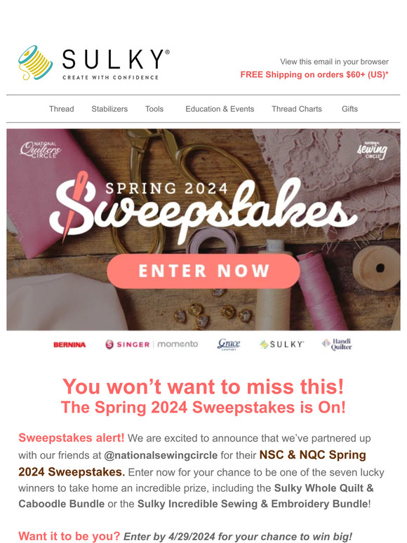 Sulky: 🤑 — Enter To WIN! Spring 2024 Sweepstakes | Milled